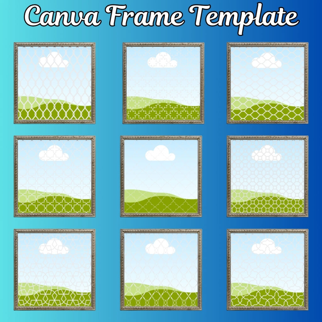 Square Photo Frame Set | 22 Frames | Canva - MasterBundles