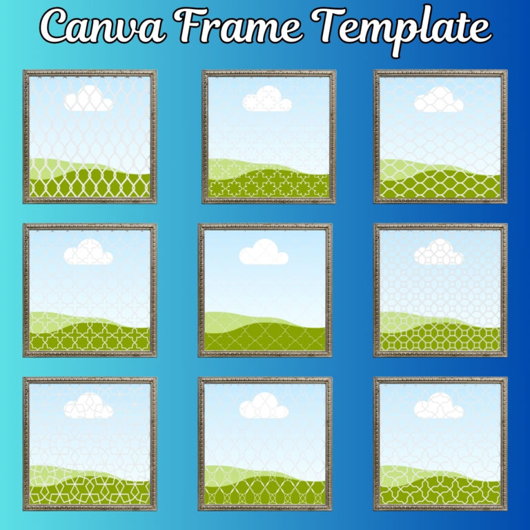 Square Photo Frame Set | 22 Frames | Canva - MasterBundles