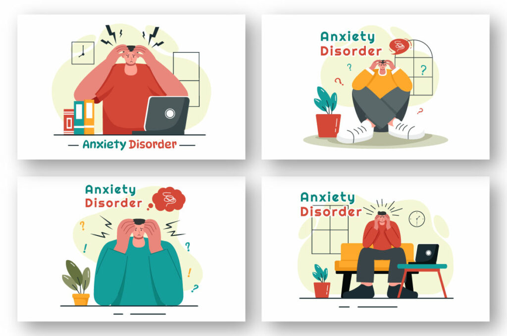 9 Anxiety Disorder Illustration - MasterBundles