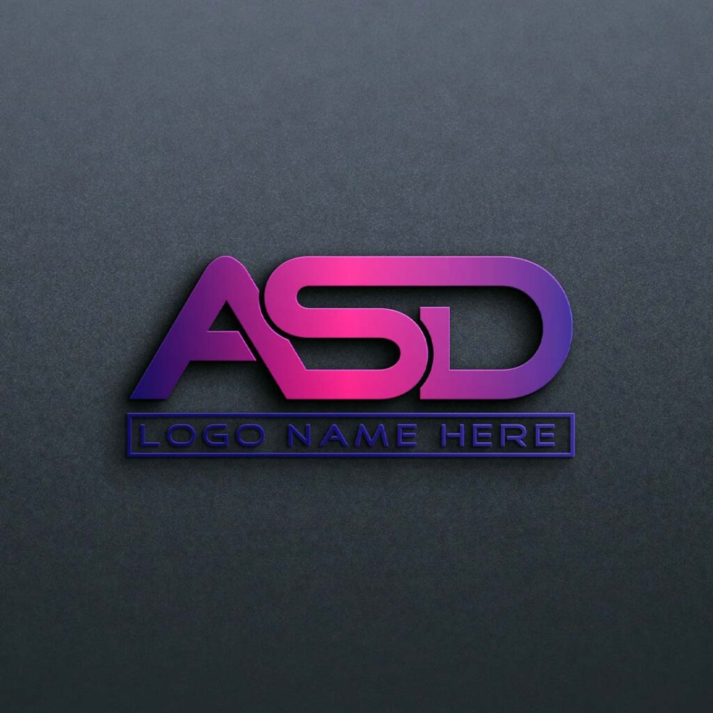 ASD Letter Logo Design in Illustrator CC - 100% Editable - MasterBundles
