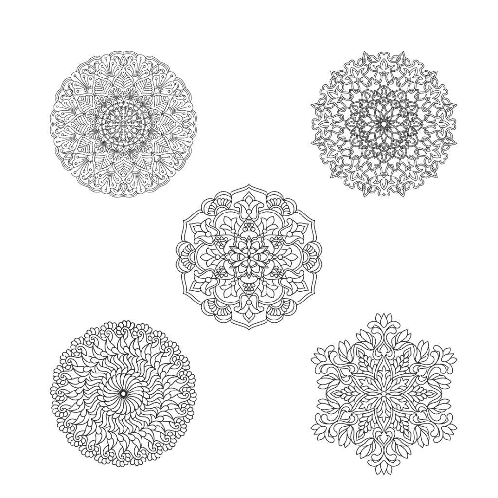 Bundle of 10 Creative Mandalas Coloring Book Pages - MasterBundles