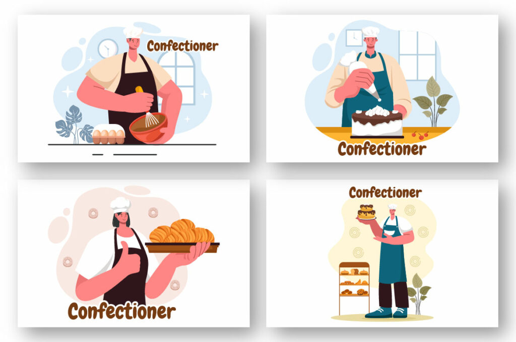 9 Confectioner Vector Illustration - MasterBundles