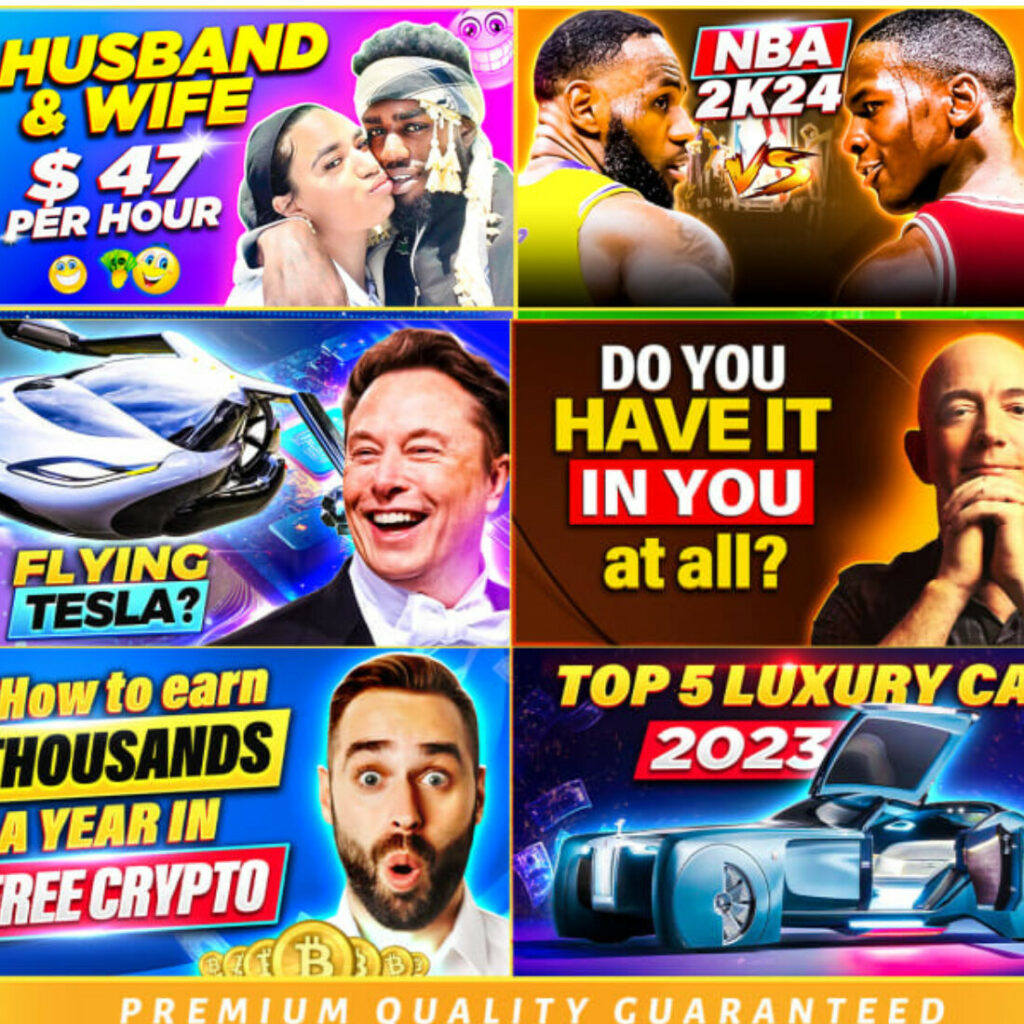 400+ attractive and viral youtube thumbnail in 30$ - MasterBundles