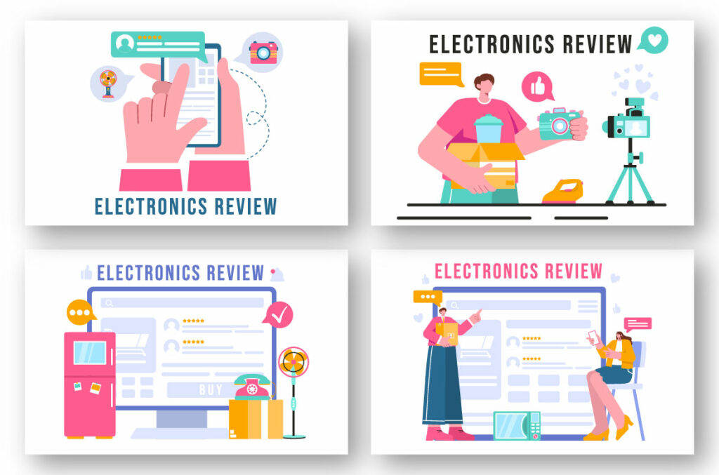 18 Electronics Review Illustration - MasterBundles