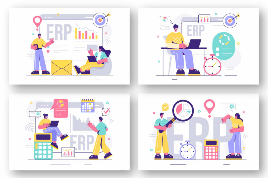 10 ERP Enterprise Resource Planning System Illustration - MasterBundles