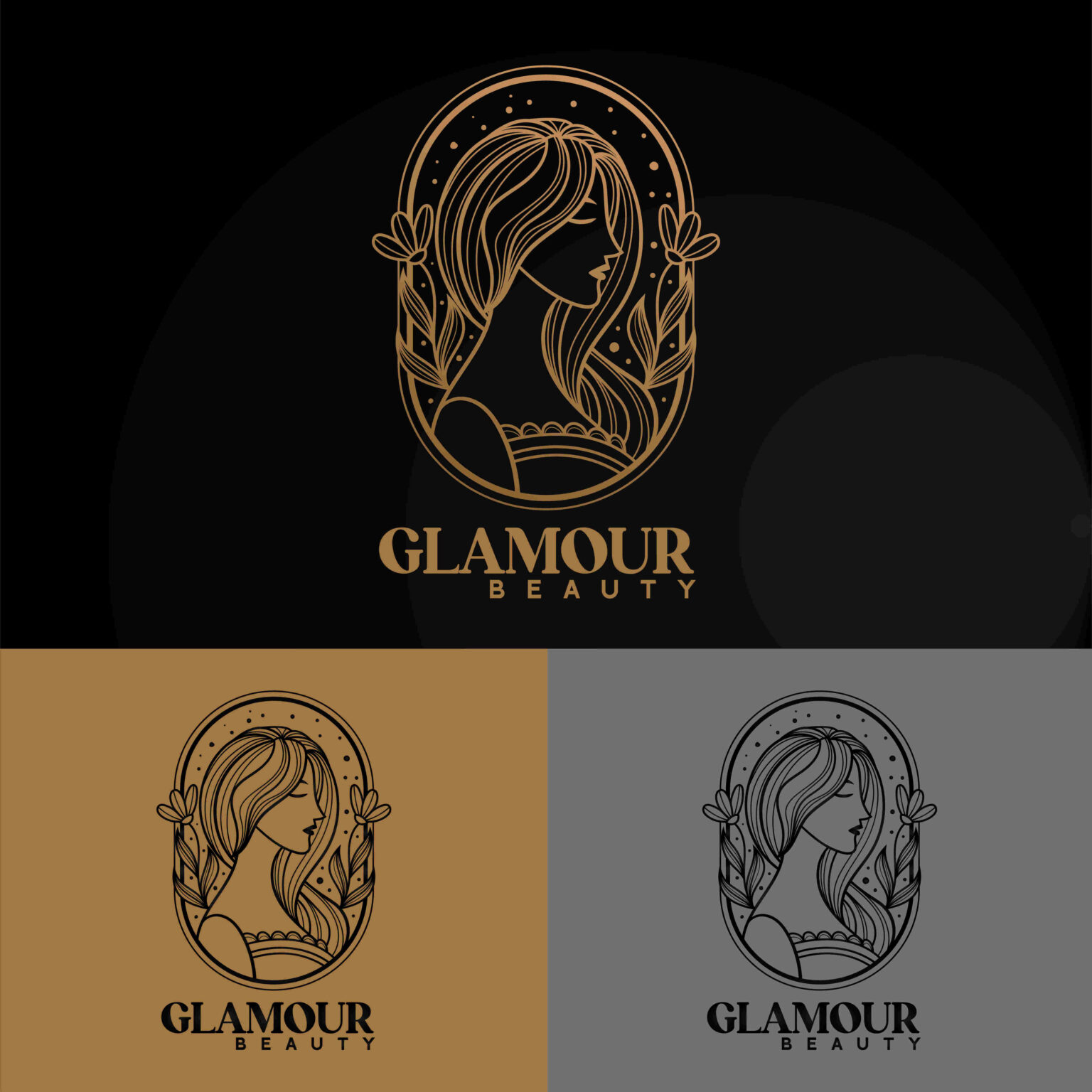 5 Glamour Beauty style Logos - MasterBundles