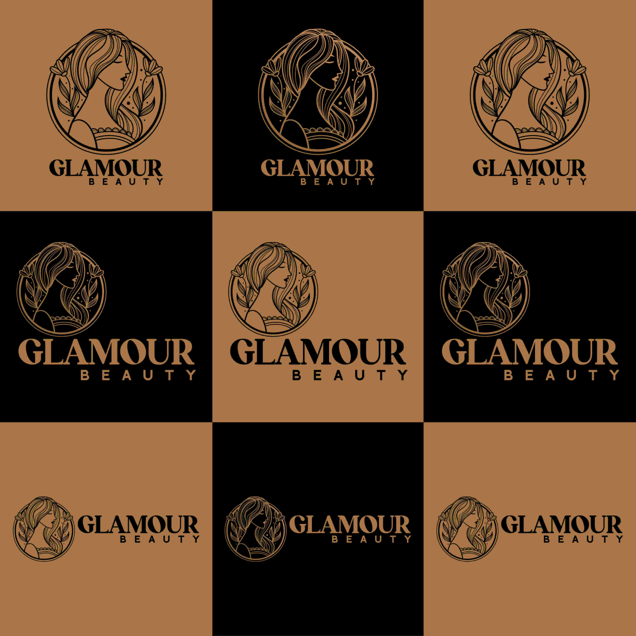 5 Glamour Beauty style Logos - MasterBundles