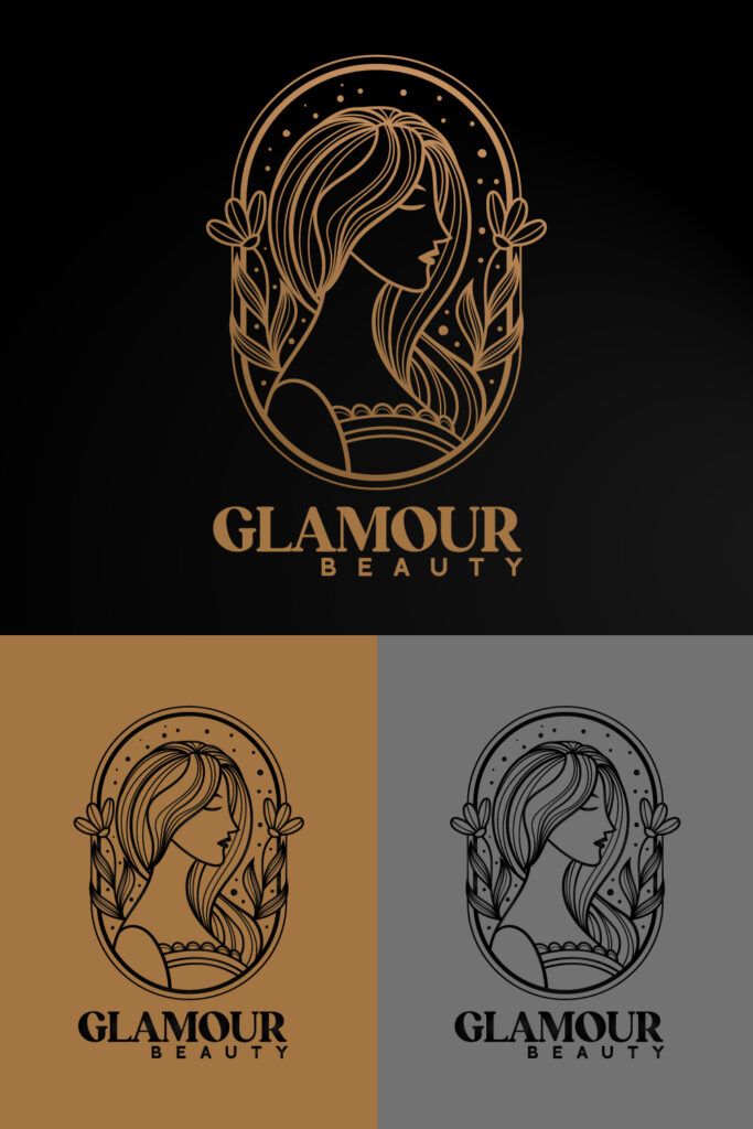 5 Glamour Beauty style Logos - MasterBundles