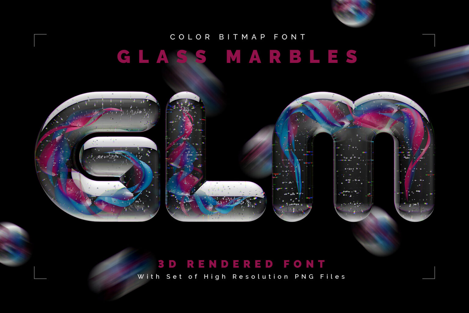 Glass Marbles — Color Bitmap Font - MasterBundles