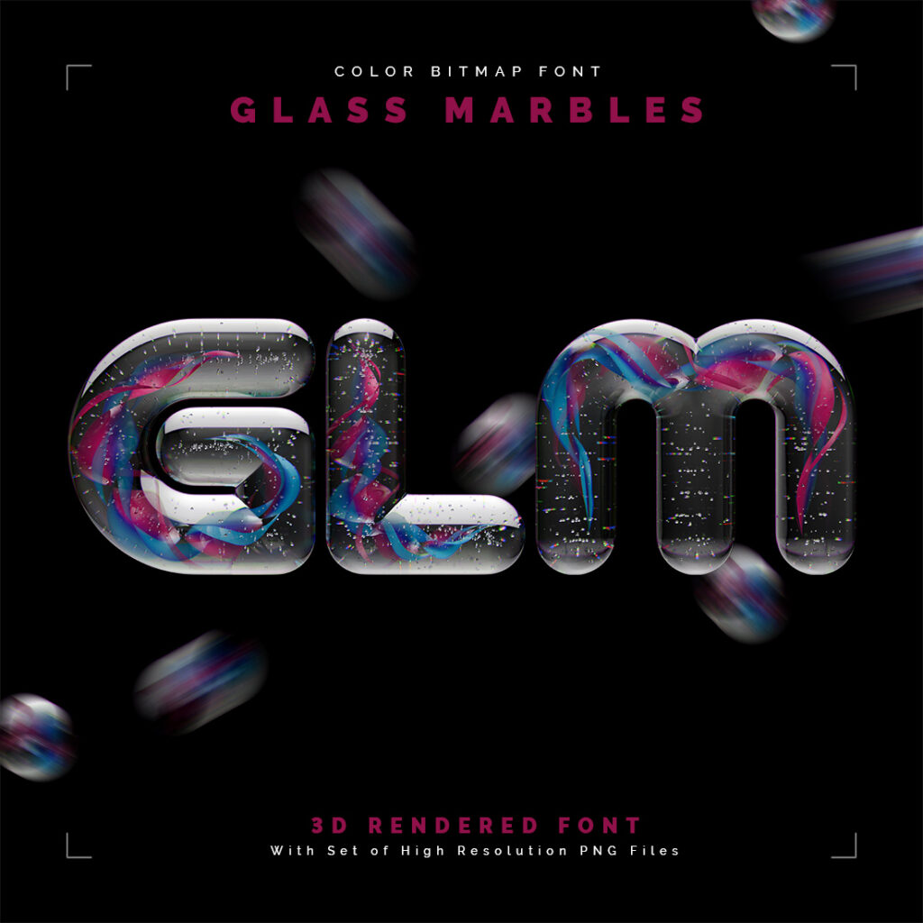 Glass Marbles — Color Bitmap Font - MasterBundles