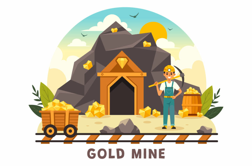 10 Gold Mine Illustration - MasterBundles