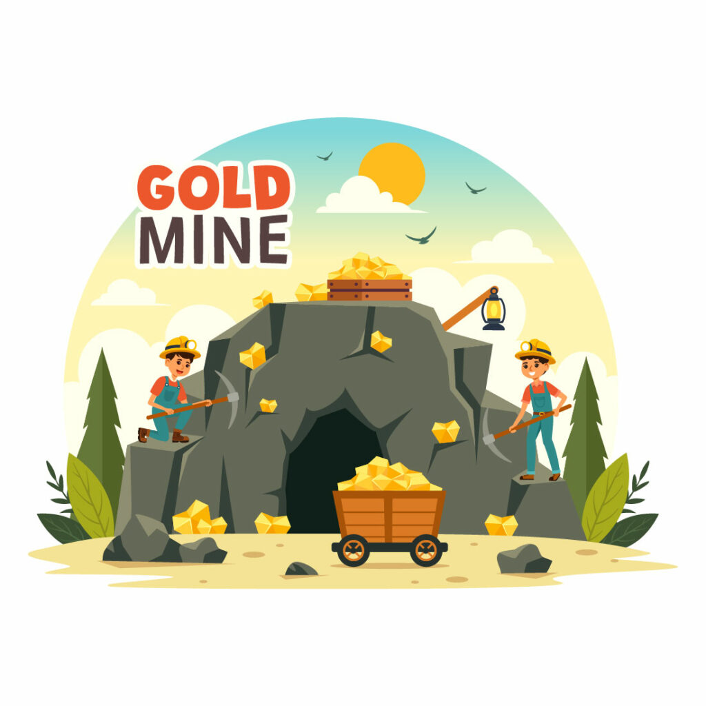 10 Gold Mine Illustration - MasterBundles