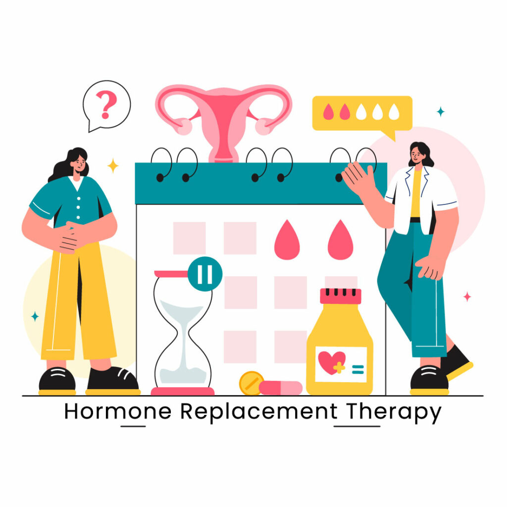 9 Hormone Replacement Therapy Illustration - MasterBundles