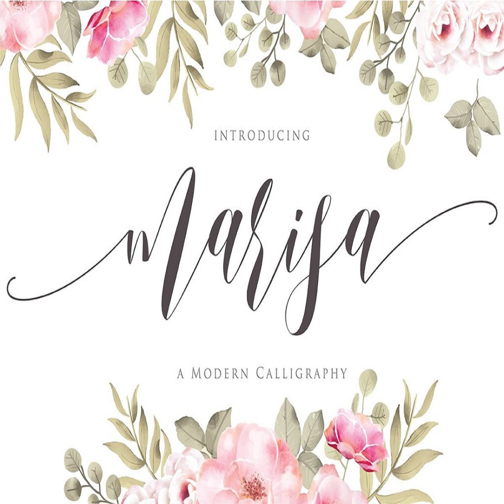 marisa - Script Fonts - MasterBundles