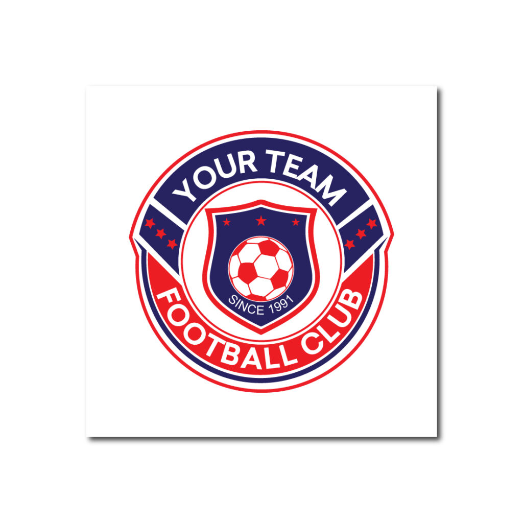 minimalist modern football club logo design - MasterBundles