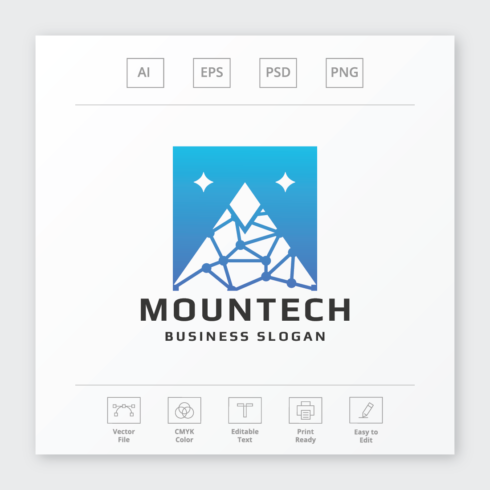 Mountain Tech Letter M Logo - MasterBundles