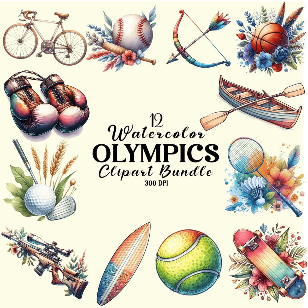 Watercolor Olympics Clipart - MasterBundles