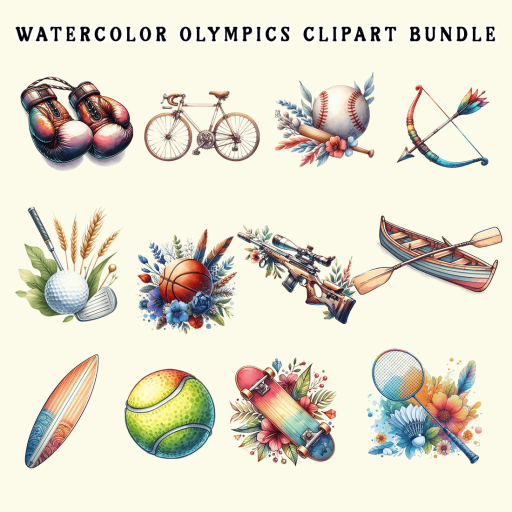 Watercolor Olympics Clipart - MasterBundles