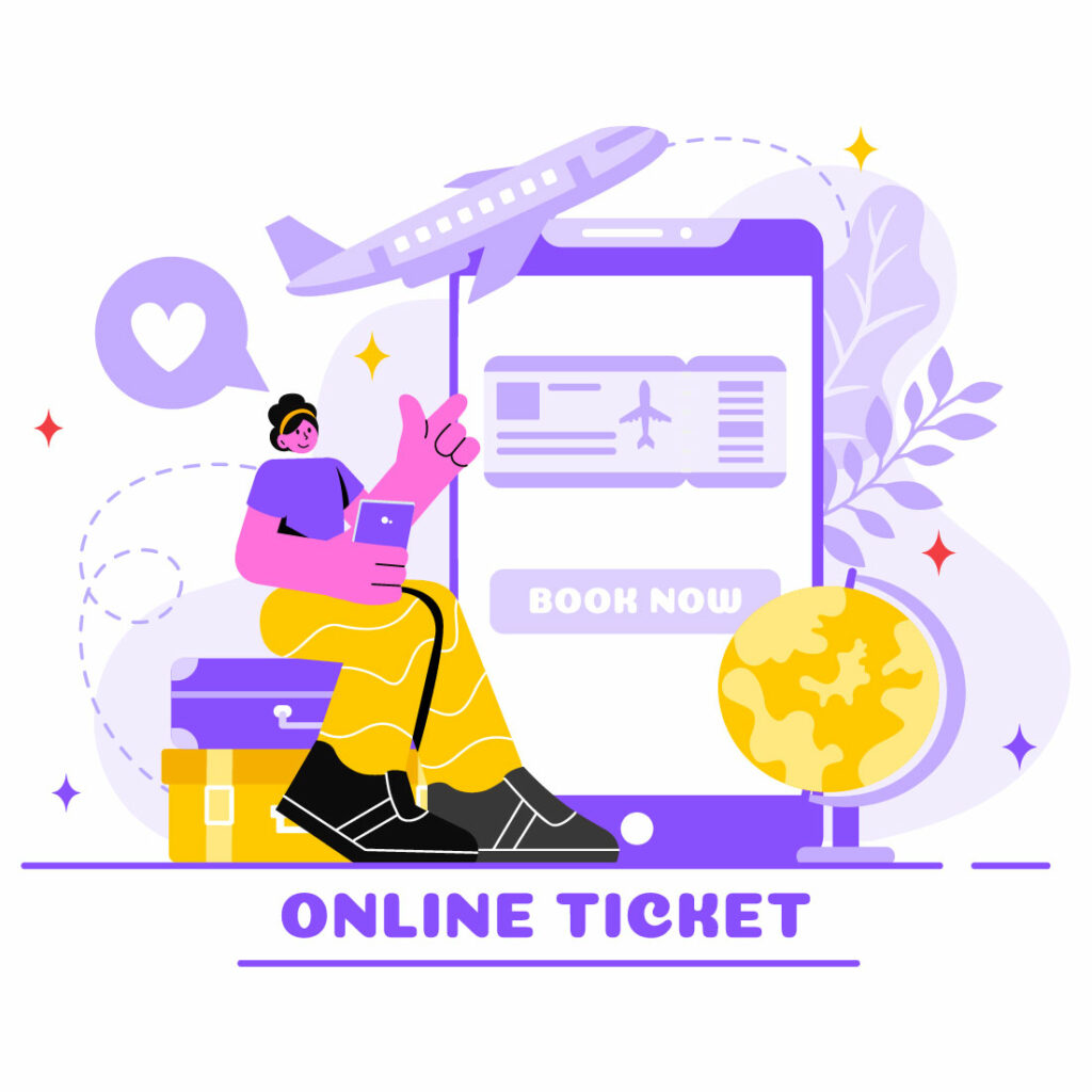 18 Online Travel Ticket Illustration - MasterBundles