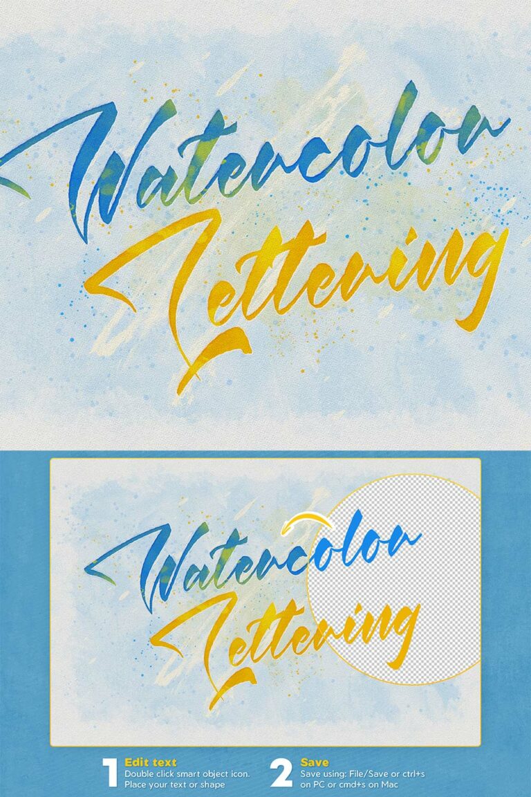 Watercolor Text Effect - MasterBundles
