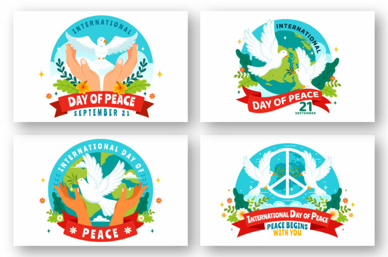 12 International Peace Day Illustration - MasterBundles