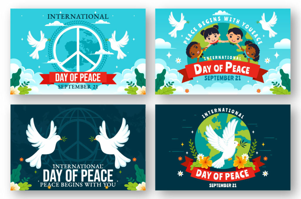 12 International Peace Day Illustration - MasterBundles