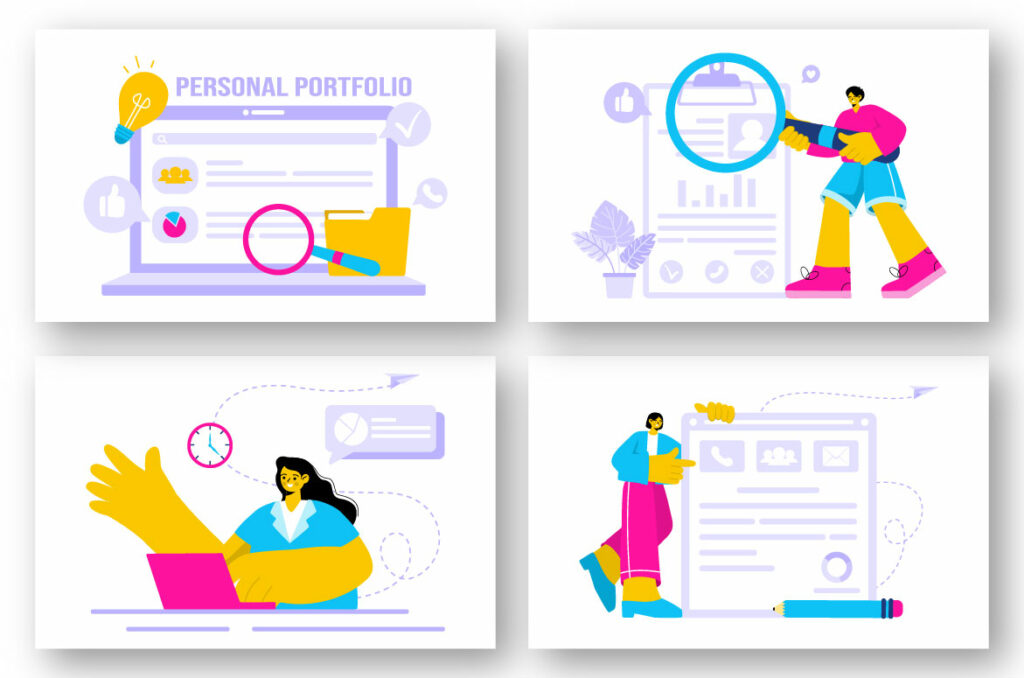 18 Personal Portfolio Illustration - MasterBundles