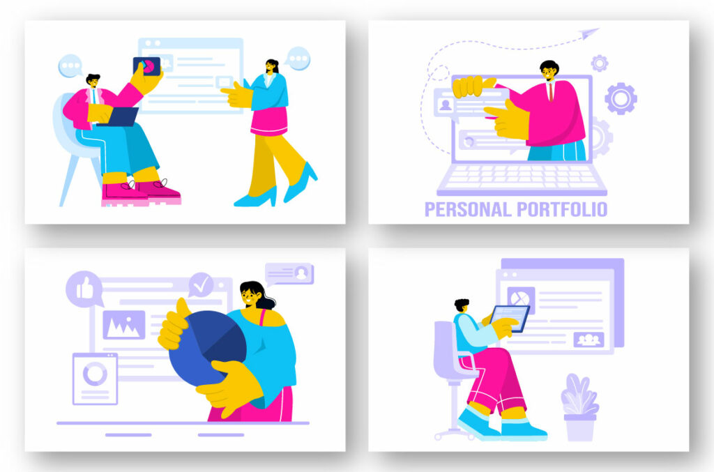 18 Personal Portfolio Illustration - MasterBundles