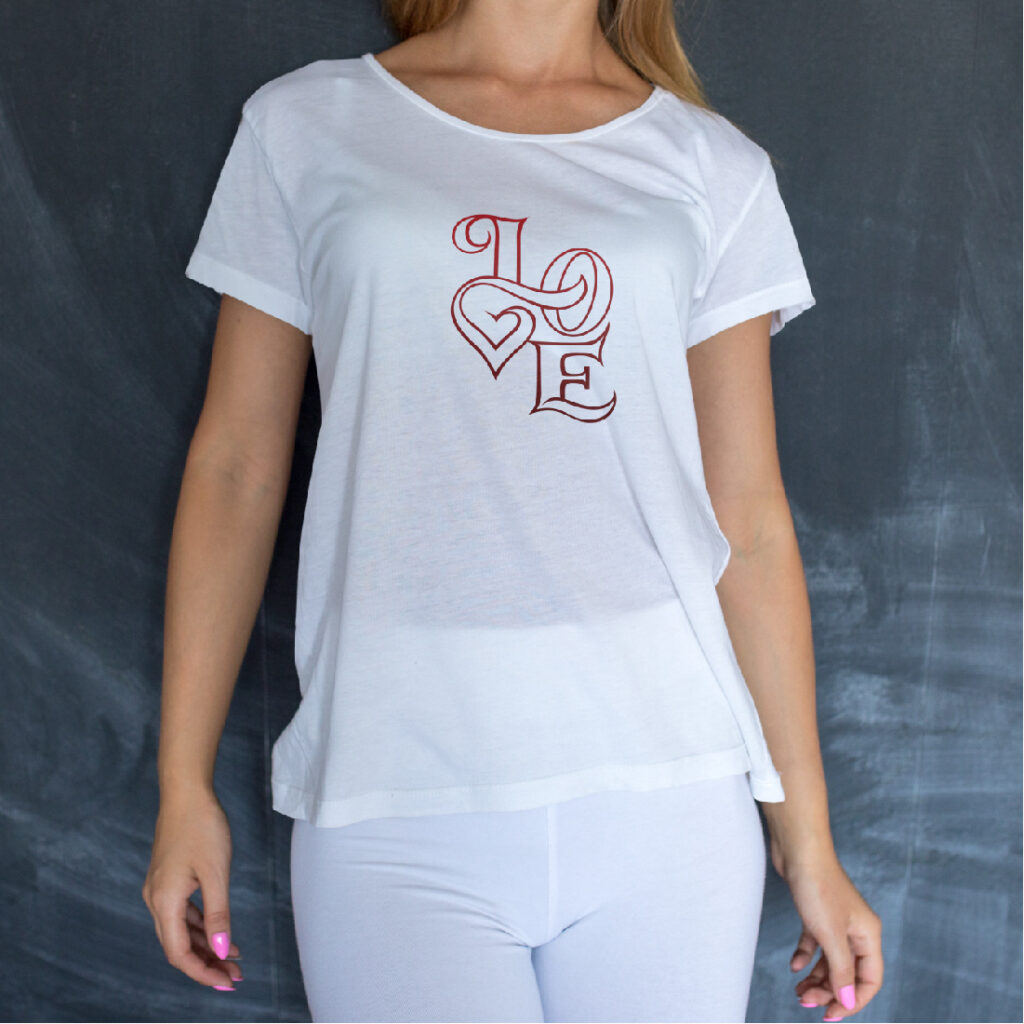 Awesome Eye-Catchy Modern heart and love T-Shirt Design. - MasterBundles