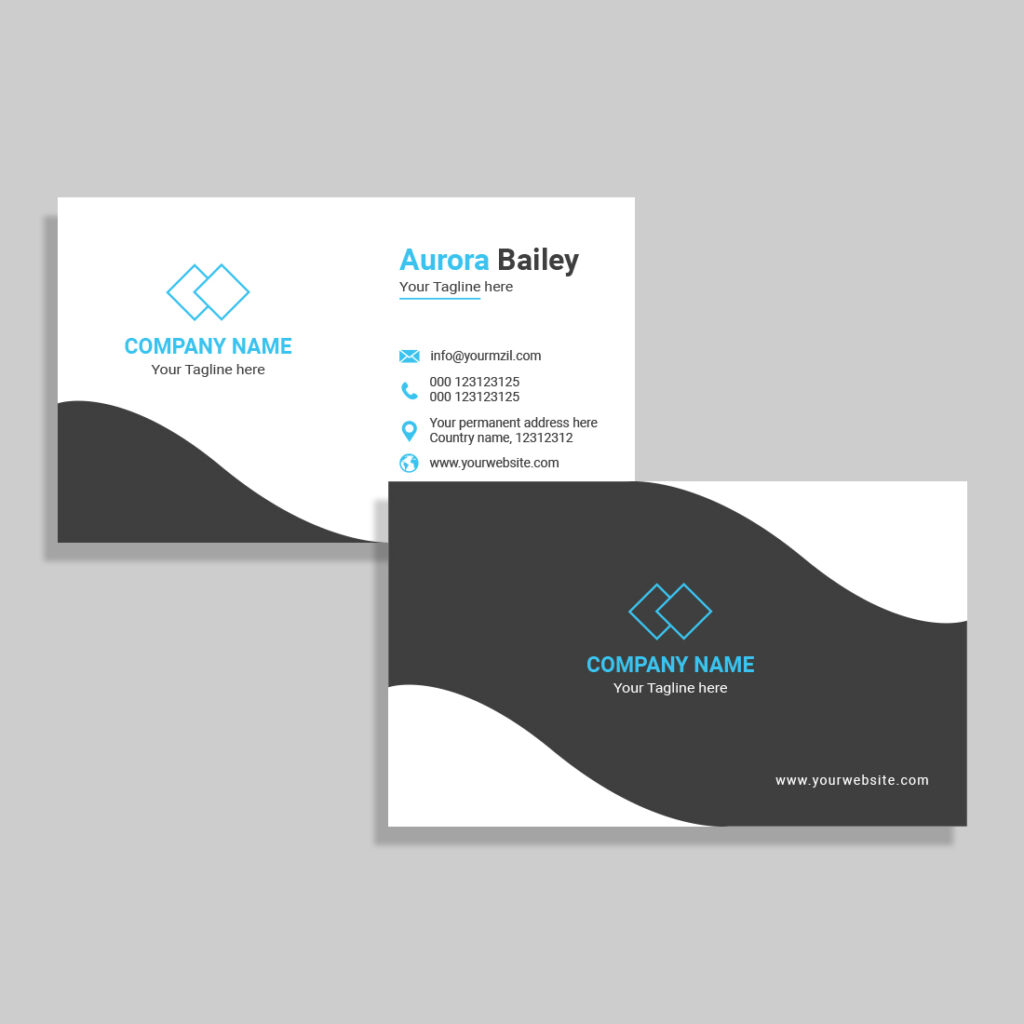 2 side business card template - MasterBundles