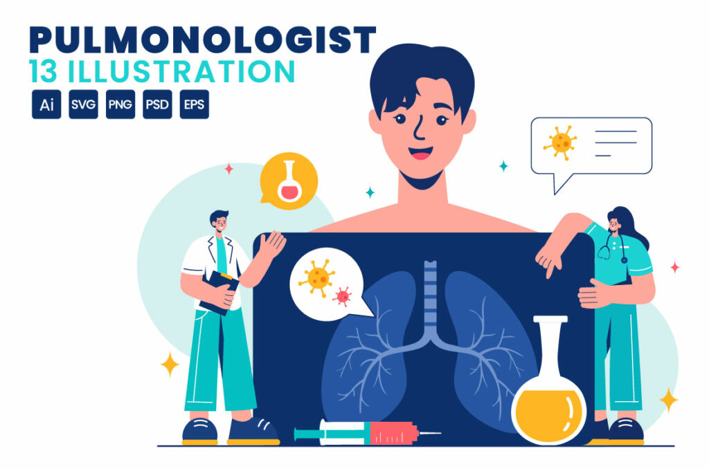 13 Pulmonologist Vector Illustration - MasterBundles