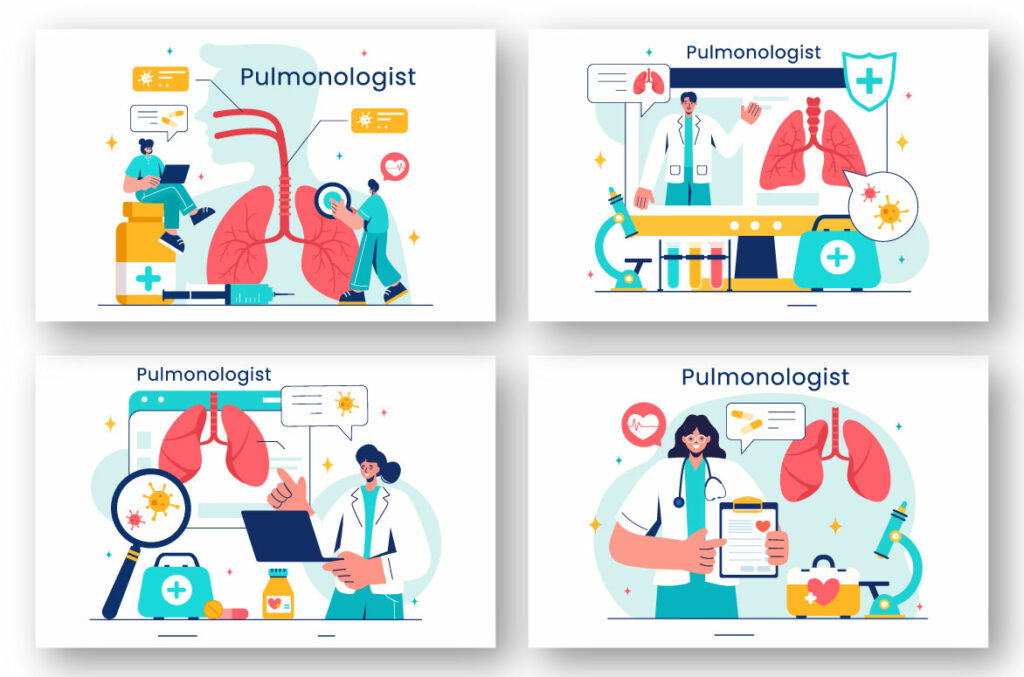13 Pulmonologist Vector Illustration - MasterBundles
