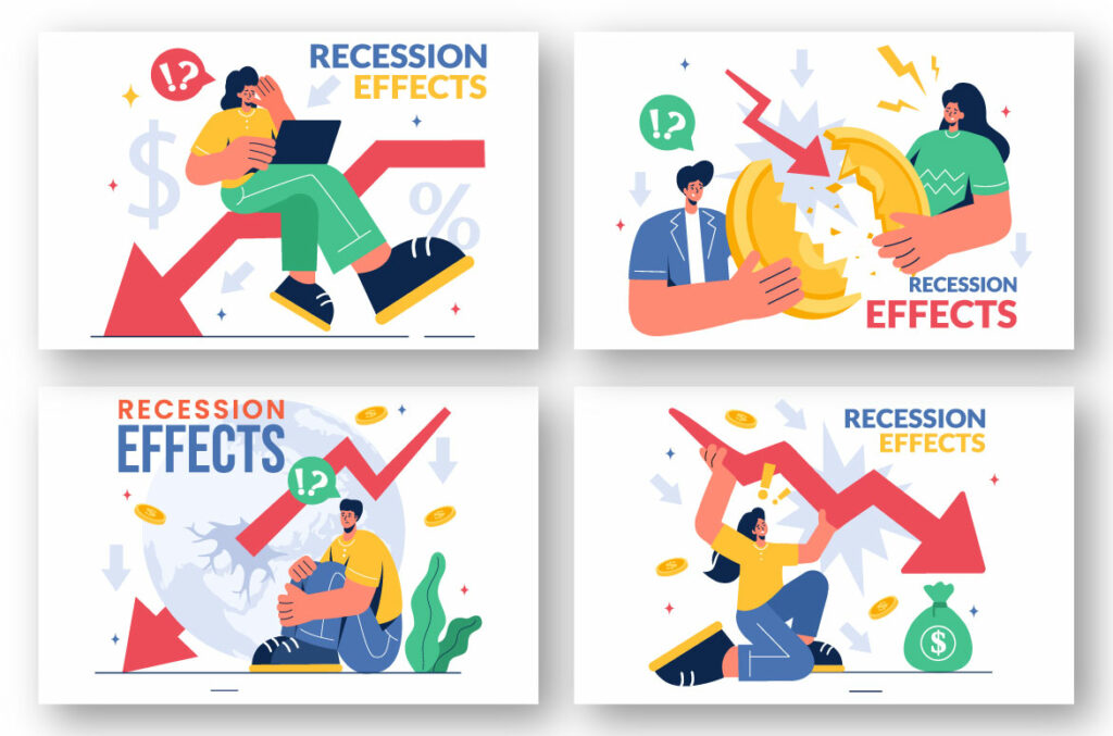 10 Recession Effects Illustration - MasterBundles