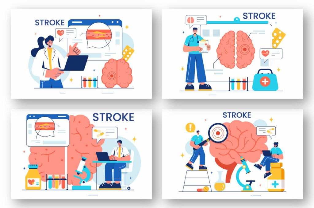 12 Human Brain Stroke Illustration - MasterBundles