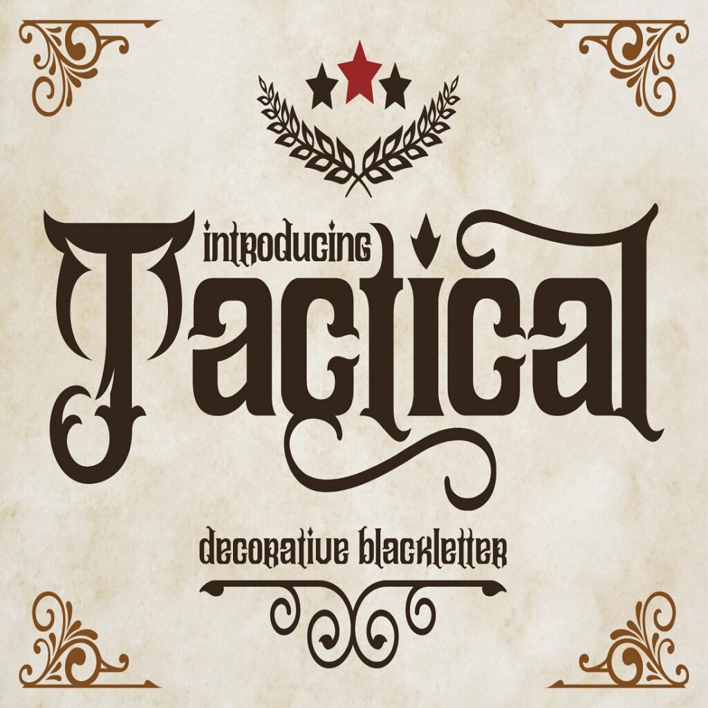 Tactical - Decorative Blackletter Font - MasterBundles