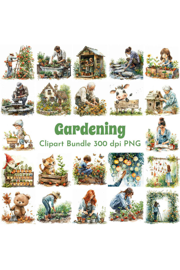Gardening Clipart Bundle - MasterBundles