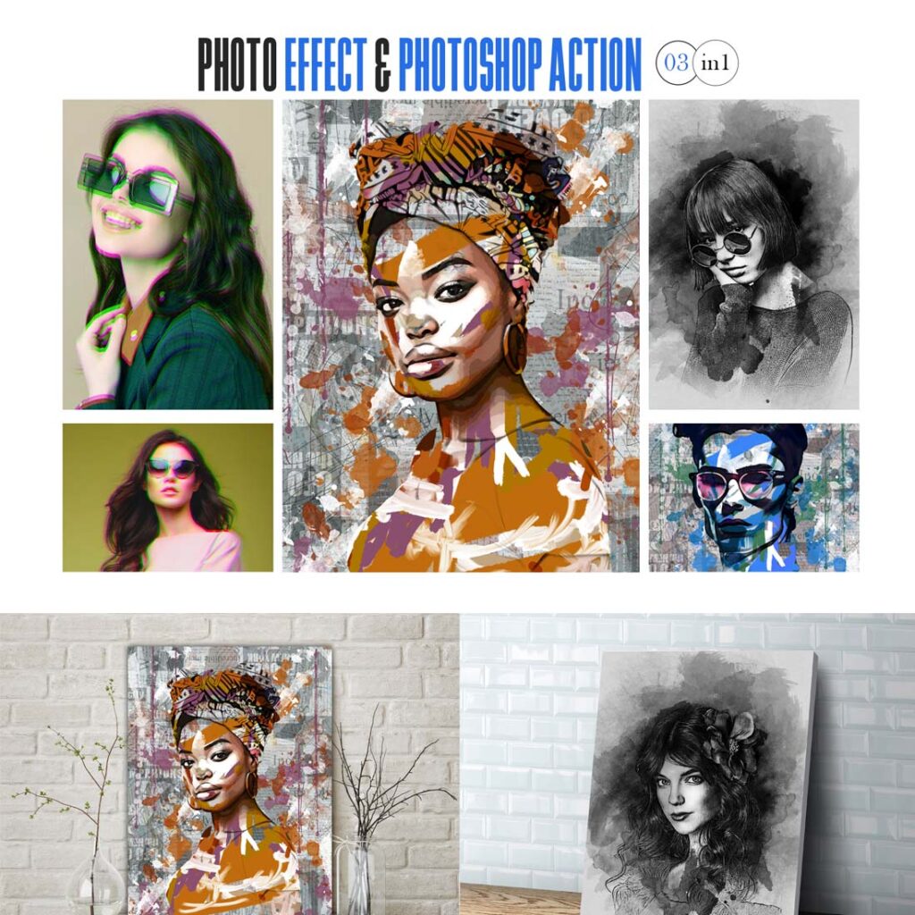Editable Photo Effect & Action - MasterBundles