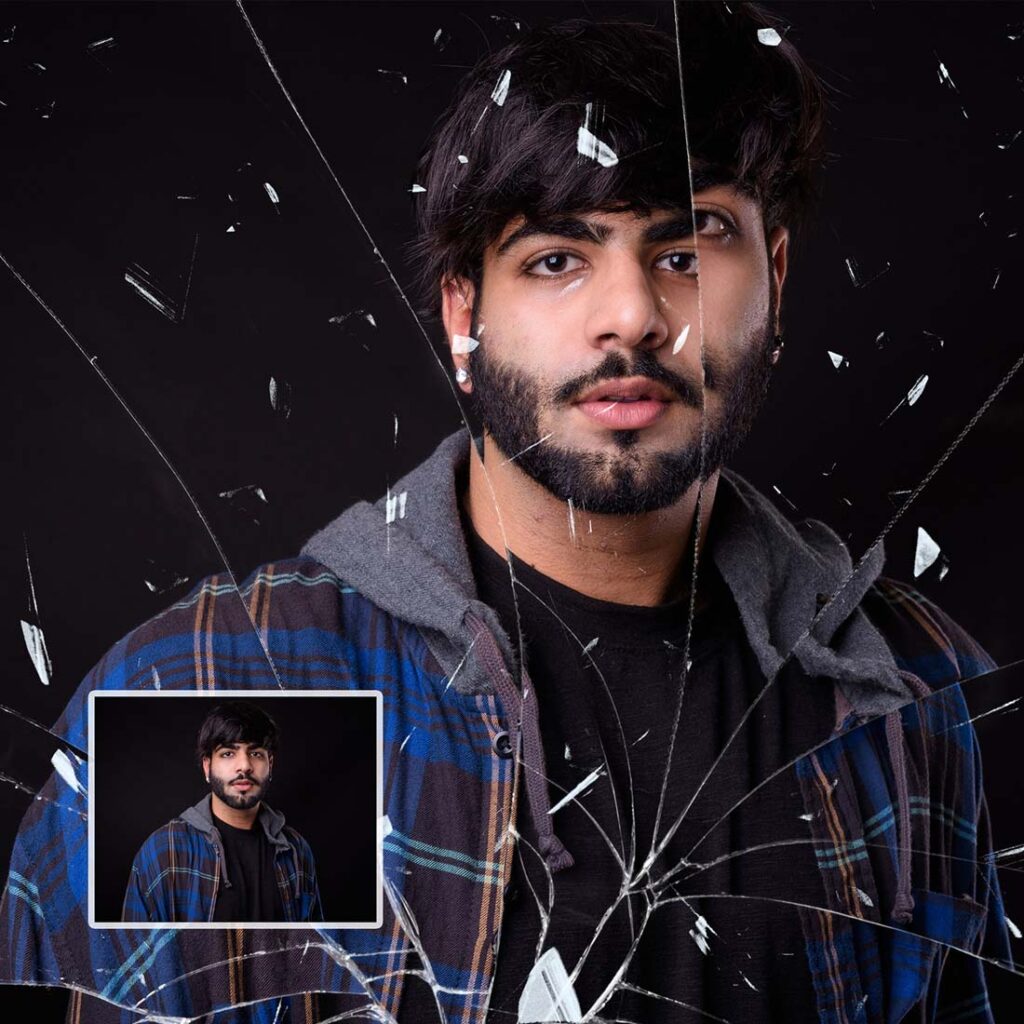 Broken Glass Portrait Effect - MasterBundles