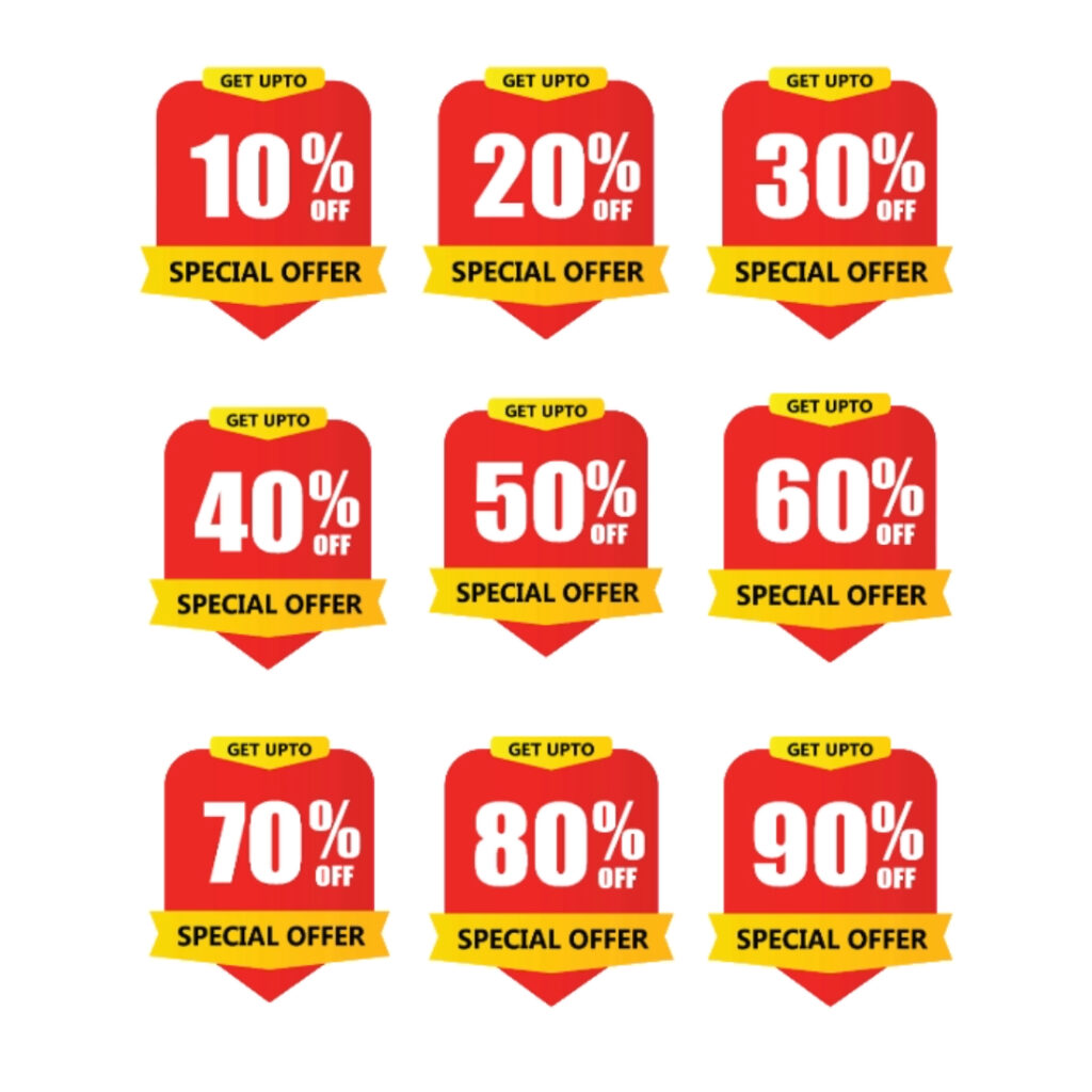 Special Offer Discount Badges Vector Set