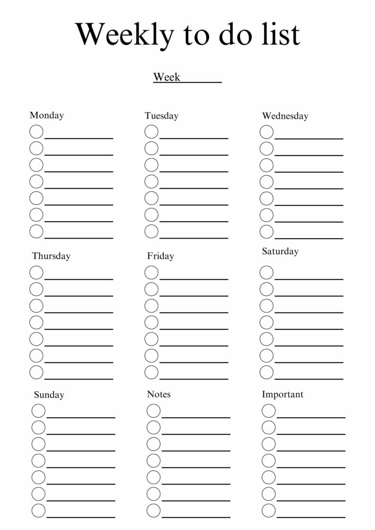 Weekly to do list - MasterBundles