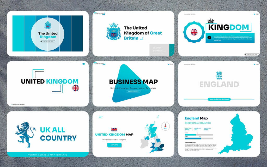 UK Map Keynote Presentation Template - MasterBundles