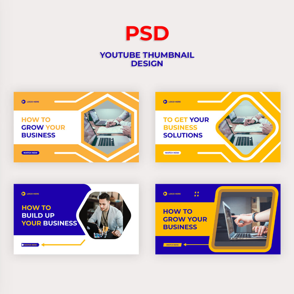 Business YouTube Thumbnail in PSD - MasterBundles