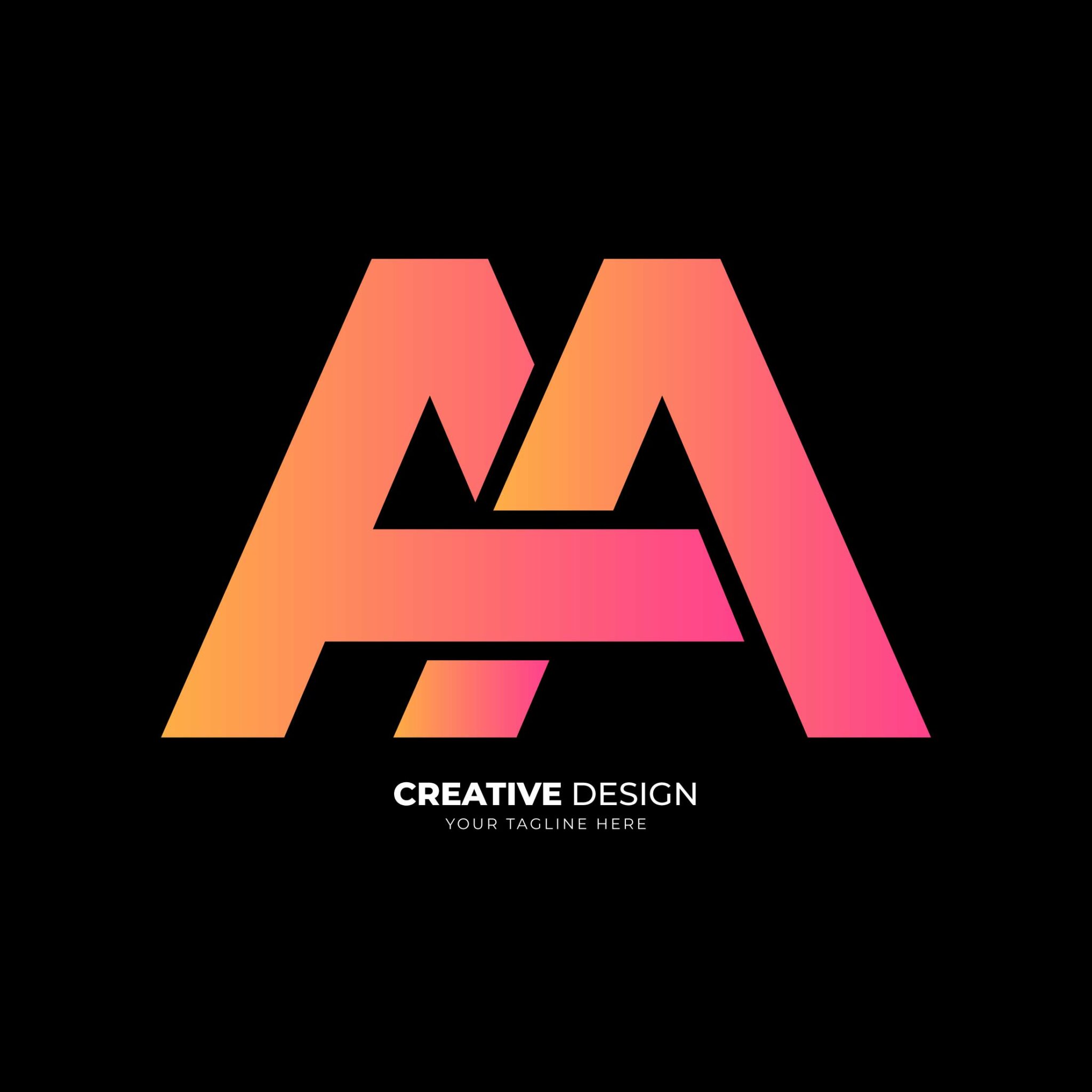Elegant letter design AA branding initial logo - MasterBundles