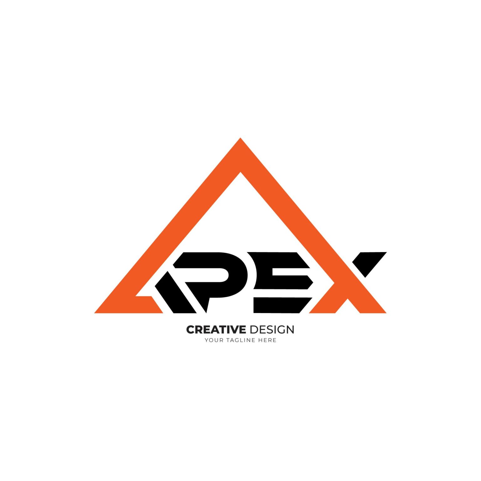 Apex triangle modern shape mountain branding unique logo - MasterBundles