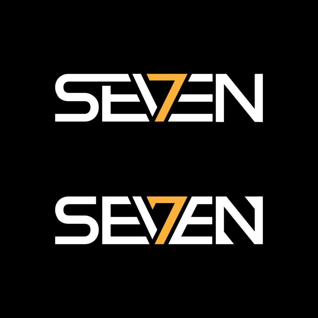 Seven modern stylish typography branding creative logo - MasterBundles