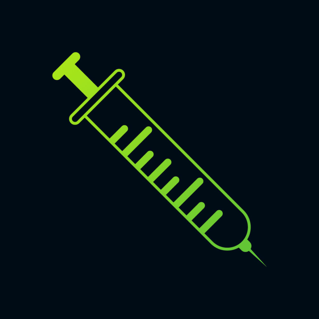 Medical Syringe Injection Logo design Concept, Vector illustration ...