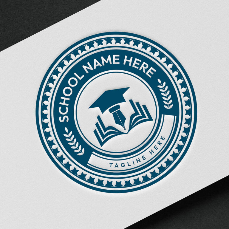 School Logo Design - 100% Editable in Illustrator | Professional ...
