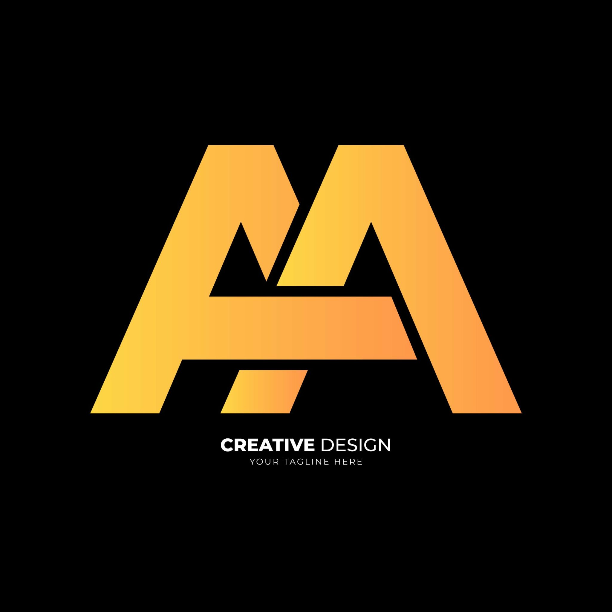 Elegant letter design AA branding initial logo - MasterBundles