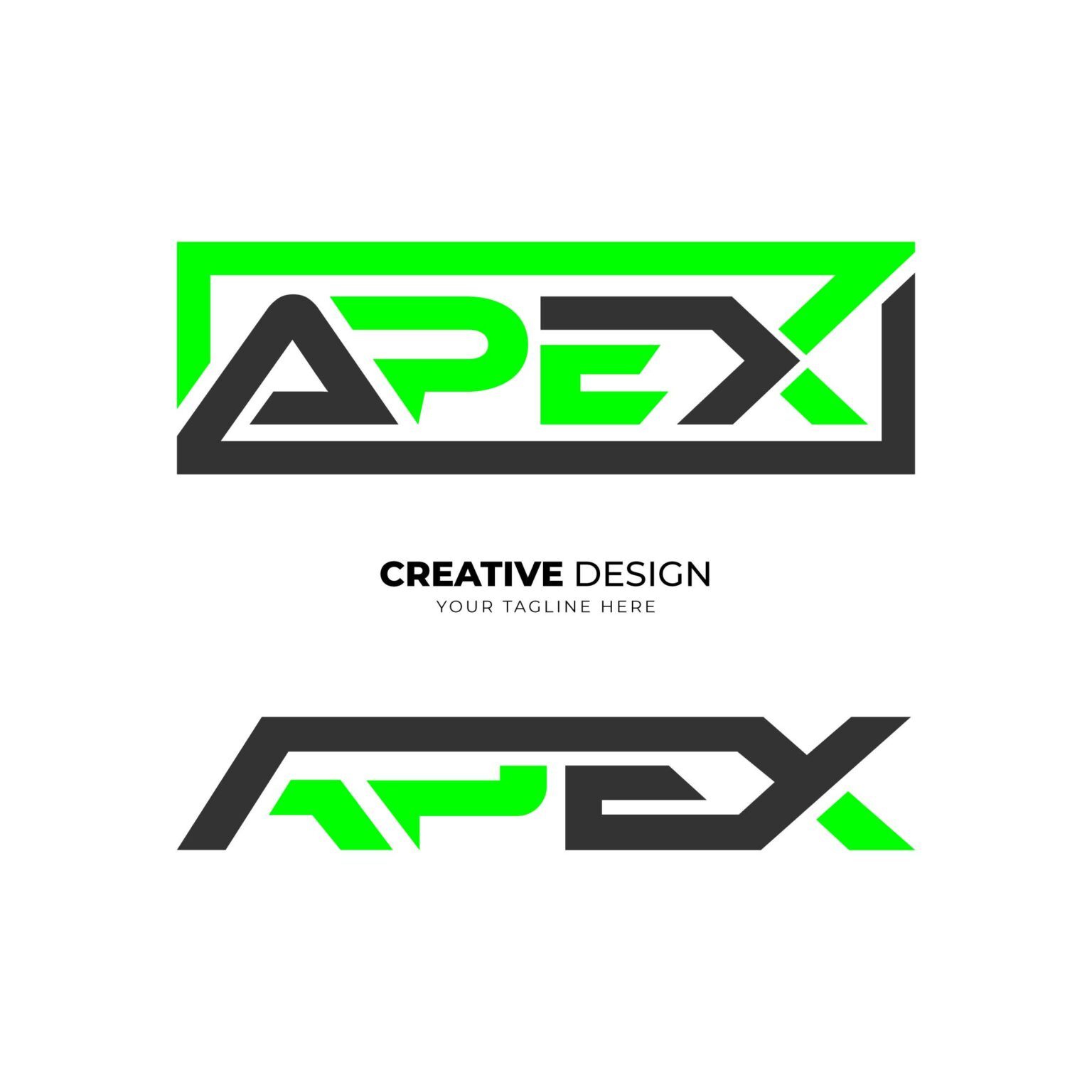 Apex modern typography professional monogram logo - MasterBundles