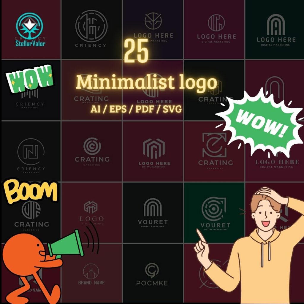 25 Minimalist Logo Design Pack for Versatile Creative Projects ...